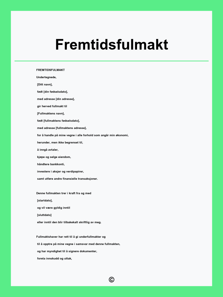 Fremtidsfulmakt